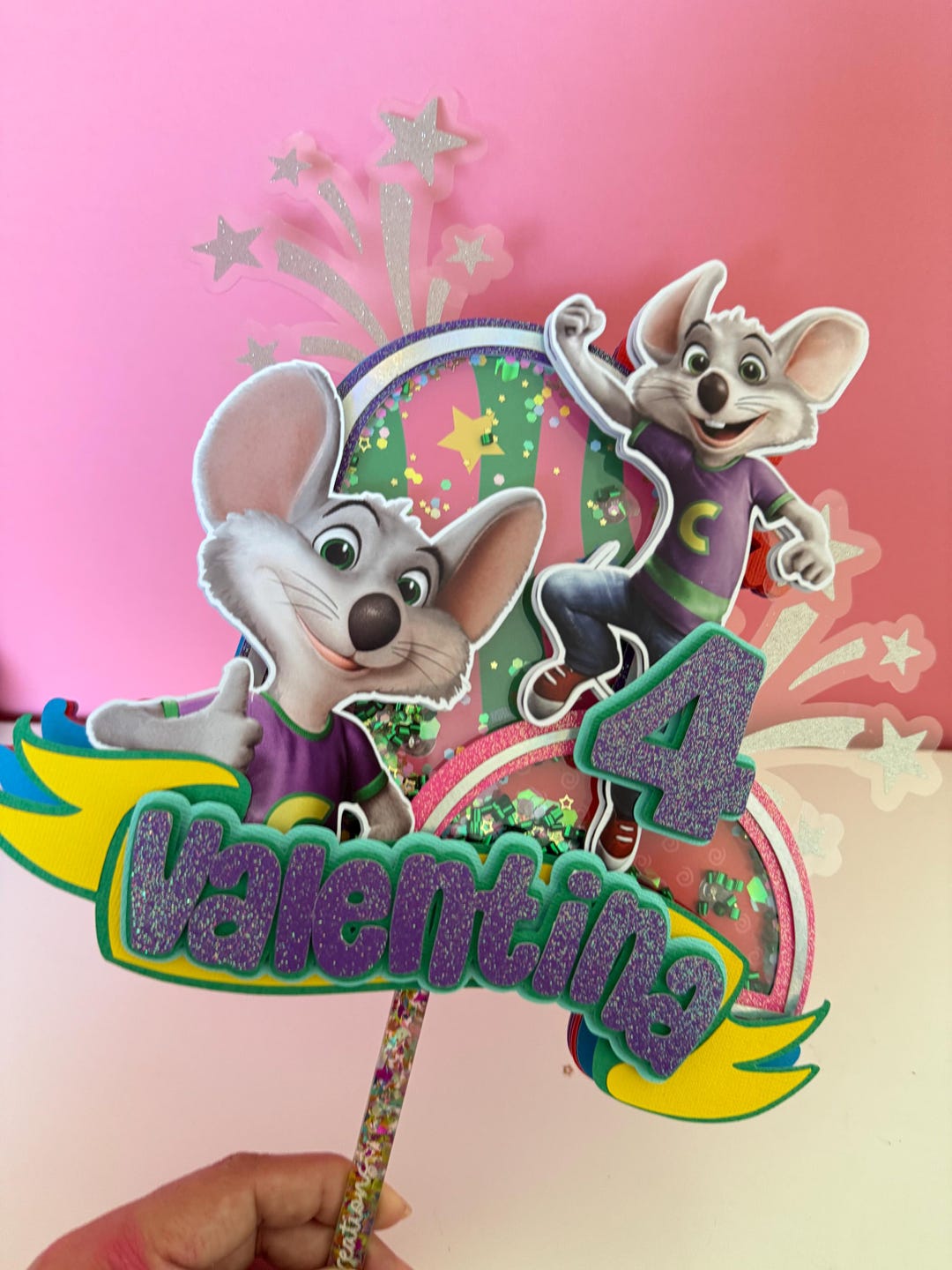 Chuck E Cheese Cake Topper, Decorations, Chuck E Cheese Centerpiece ...