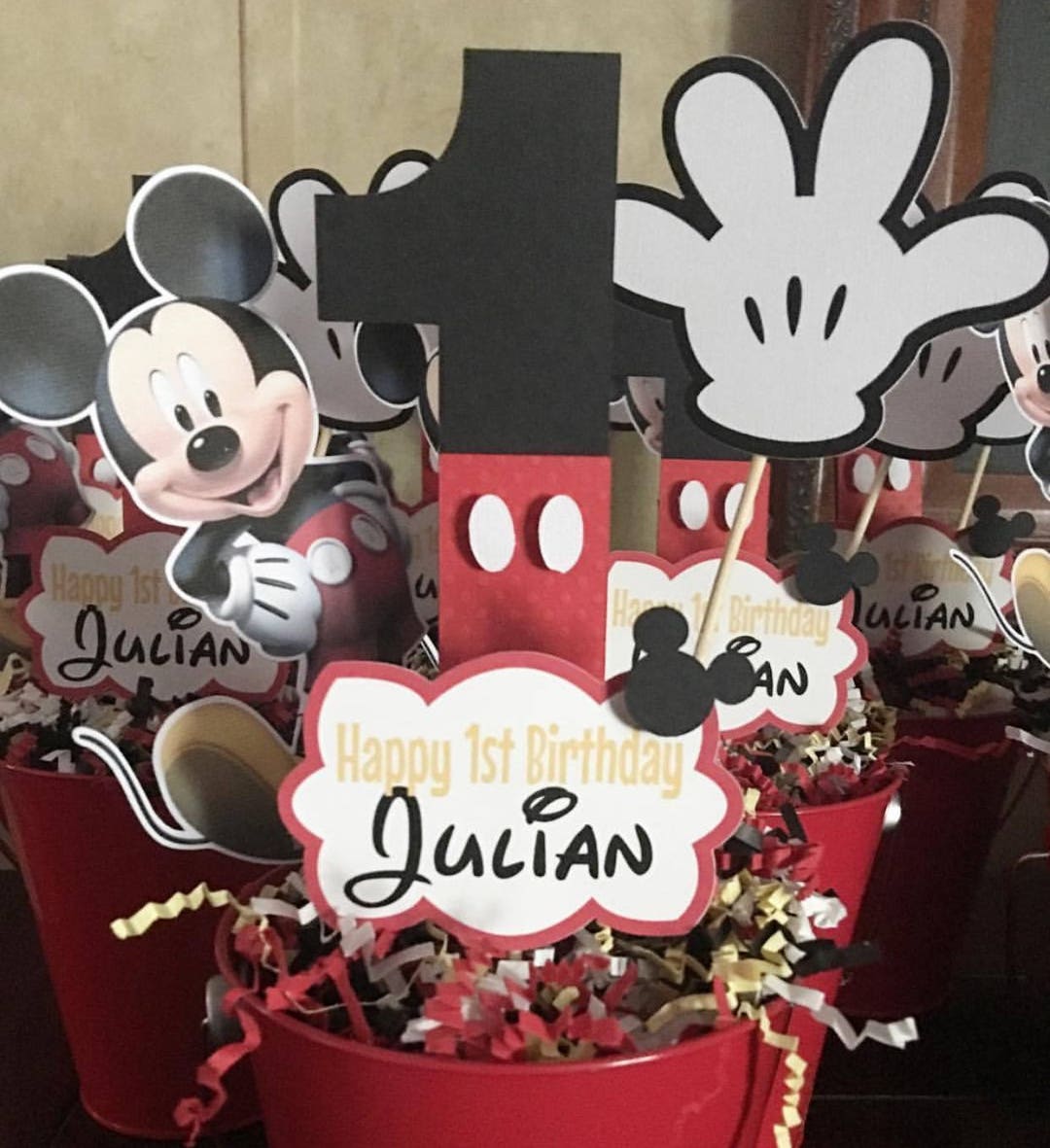 Mickey Themed Centerpiece Mickey & Friends Oh Twodles - Etsy
