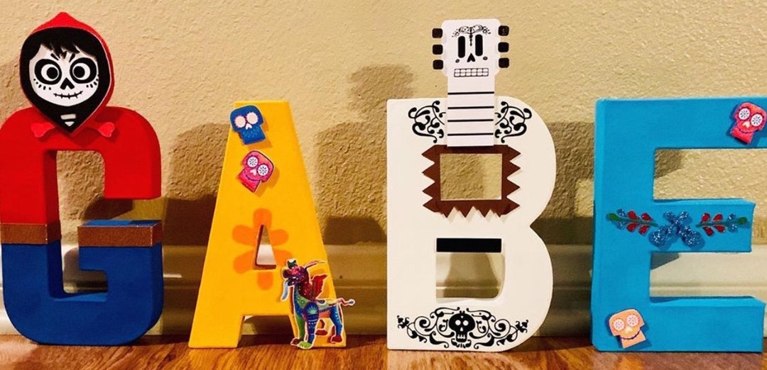 COCO Theme Name Plaque Letters - Etsy