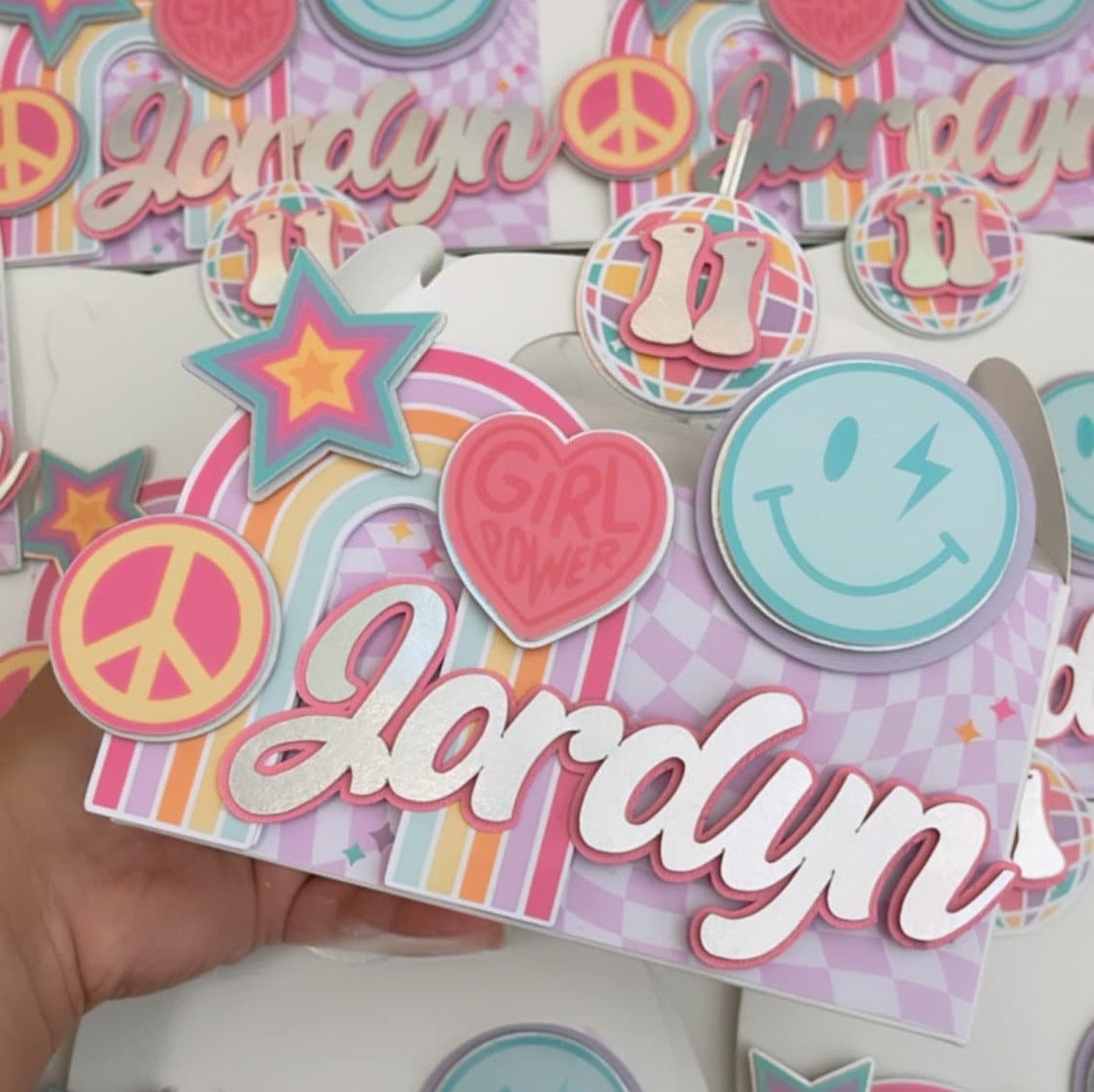Personalized Preppy Birthday Favor Boxes: Groovy Theme Party - Etsy