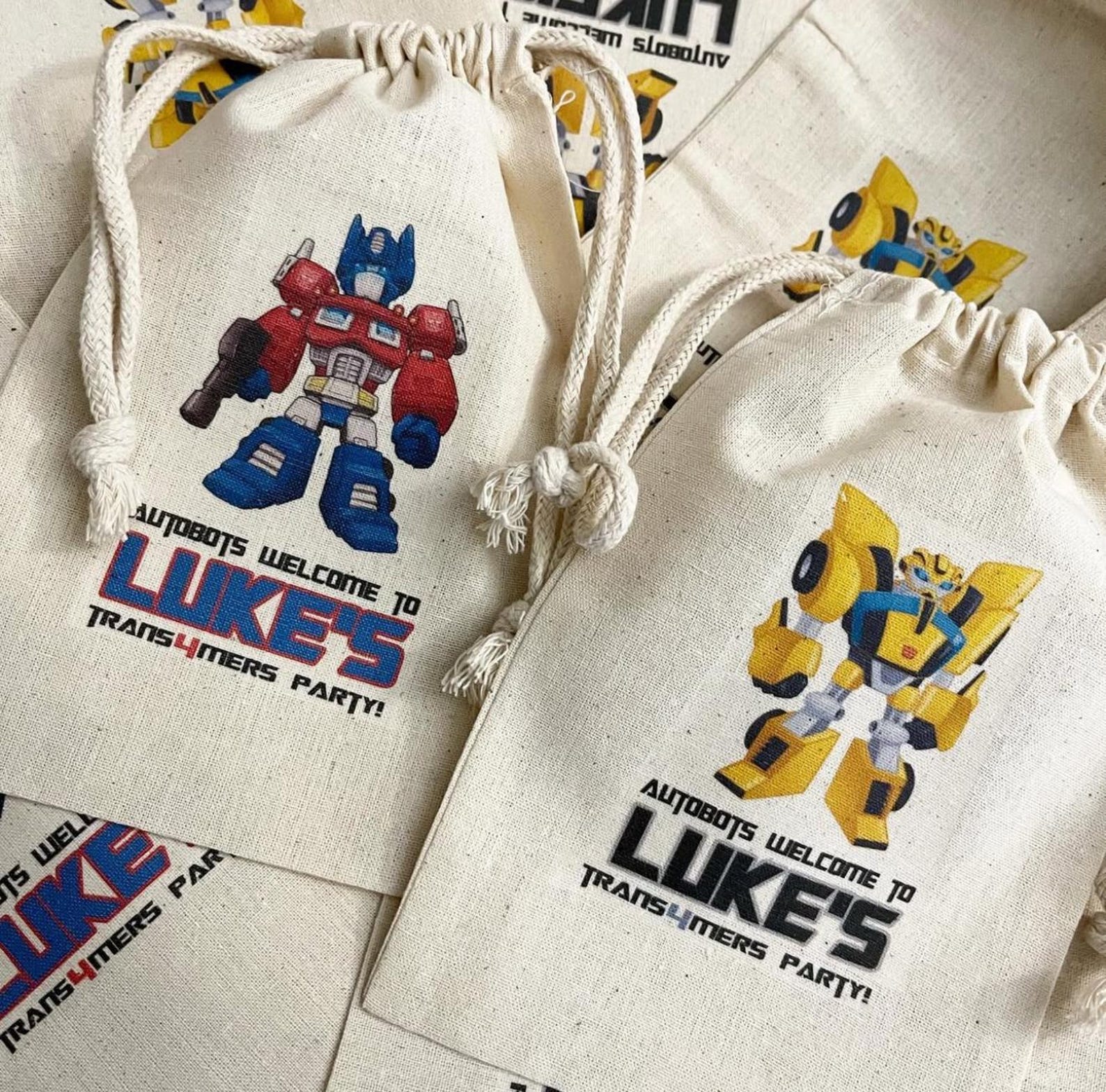 Transformers Birthday Favor Bags, Optimus Prime Bumblebee Party Decor ...