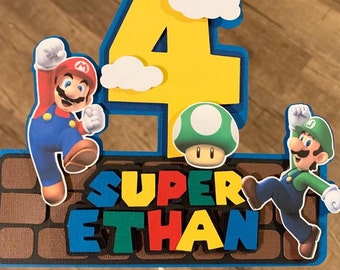 Mario Cake Topper With Numbers 1-9 SVG Cut File. - Etsy