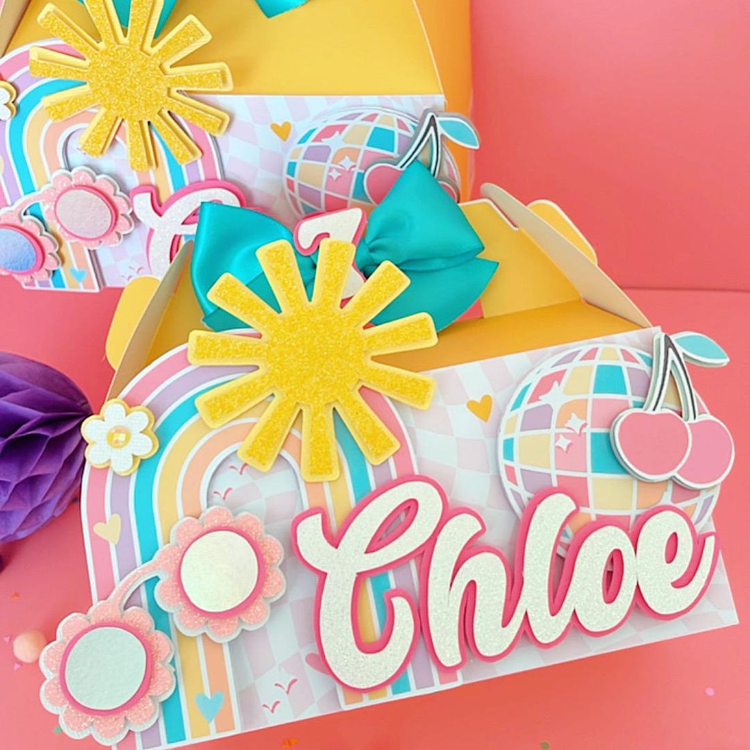 Preppy Groovy Birthday Theme, Groovy Girl Favor Box, Preppy Party ...