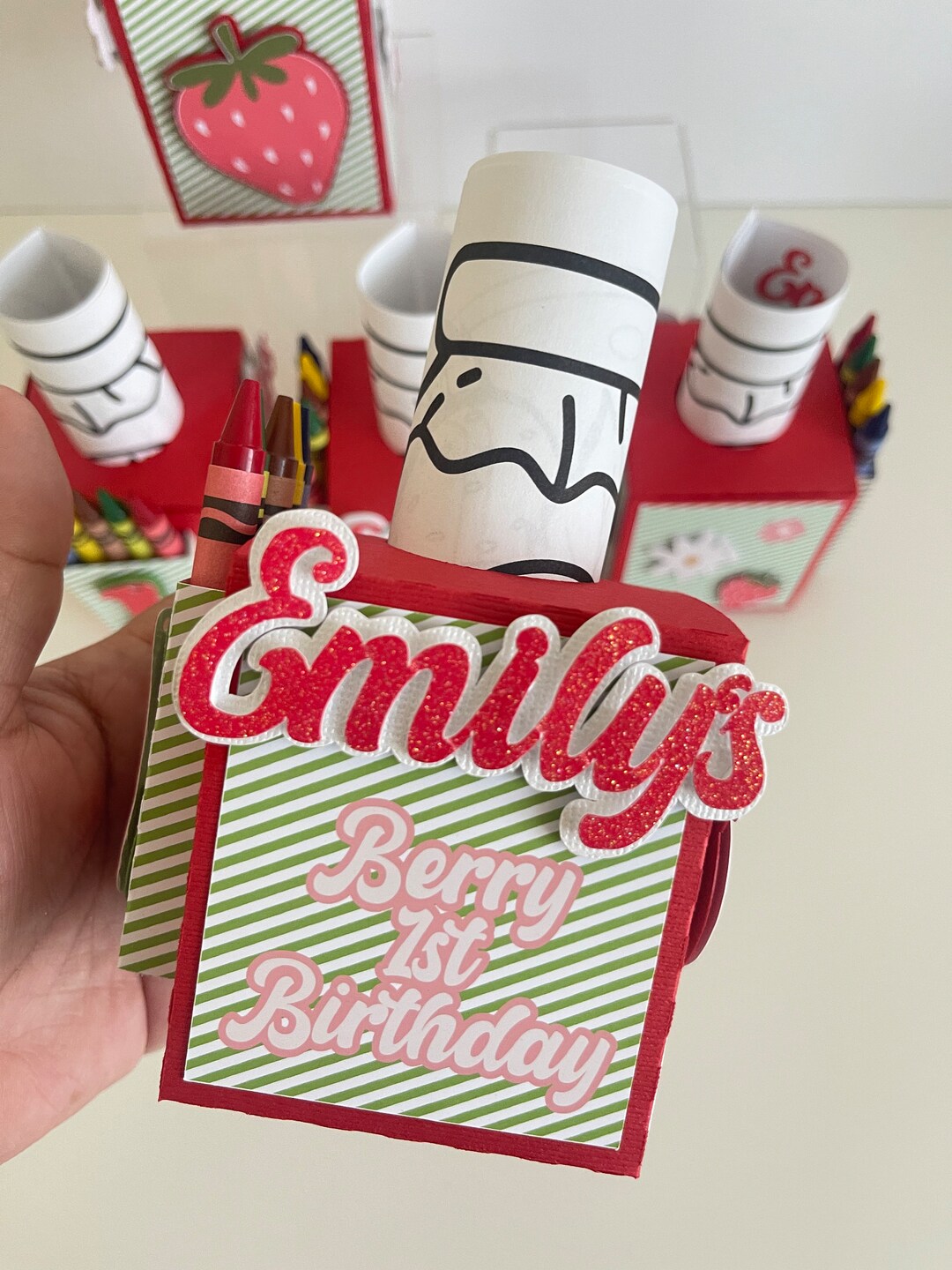 Berry First Birthday Party Favor Box Strawberry Theme First Birthday ...