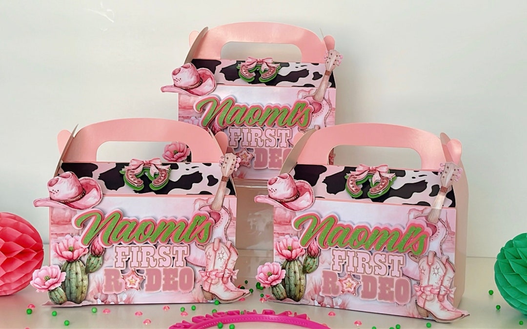 My First Rodeo Favor Boxes, Rodeo Favor Box, Rodeo Birthday Decor ...