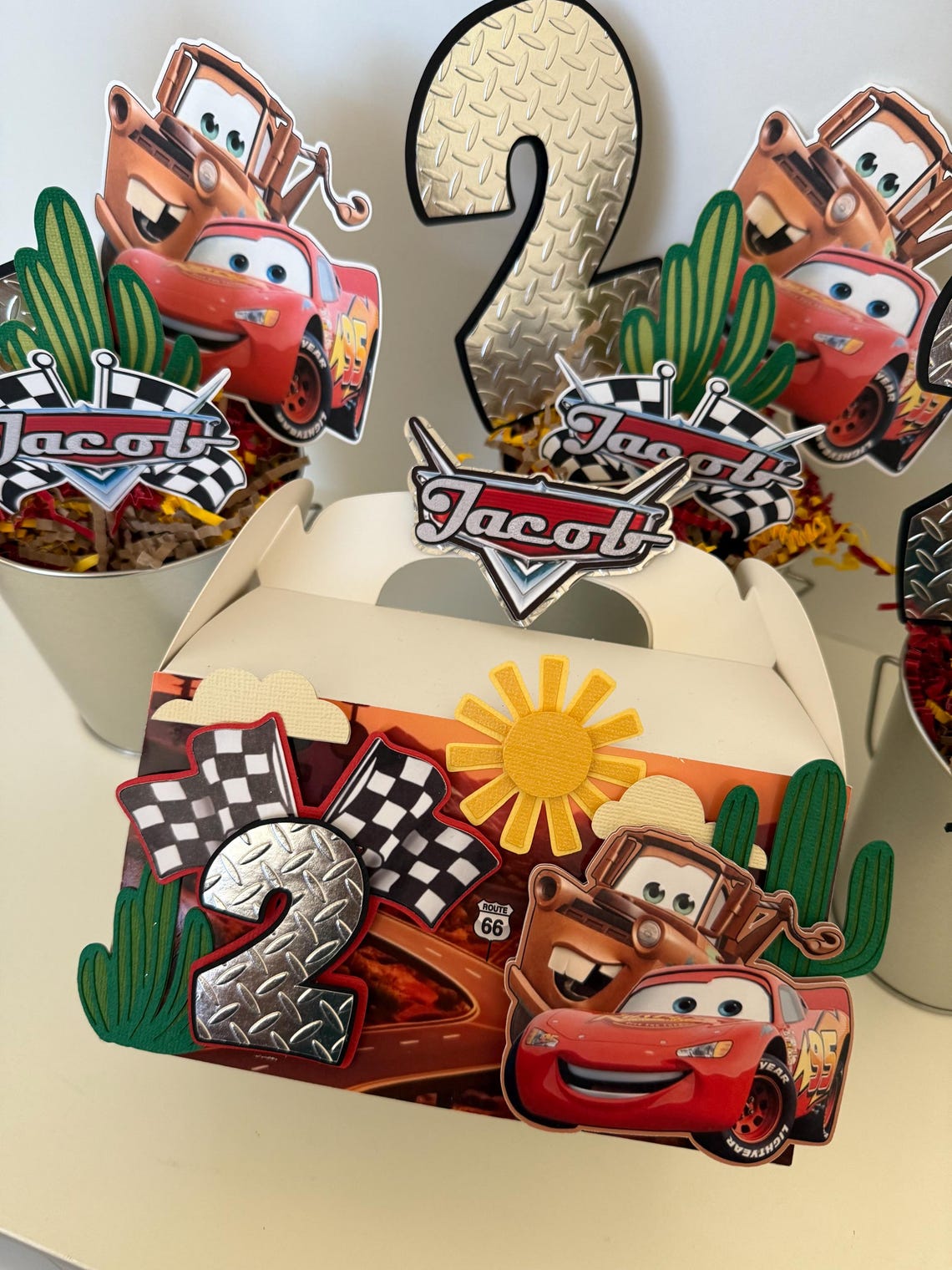 Mcqueen Tow Mater Favor Boxes, Lightning Mcqueen Custom Party Decor - Etsy