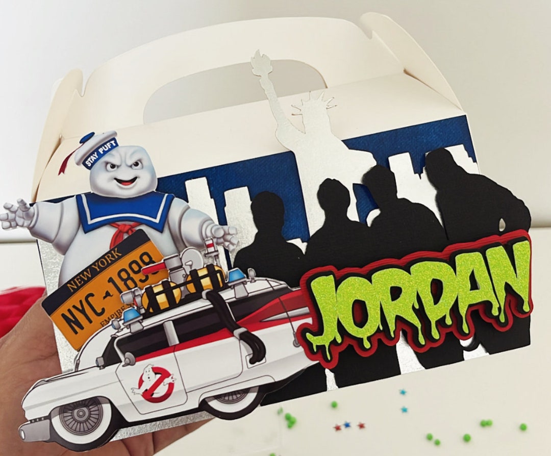 Ghost Busters Themed Favor Box, Slimer Favor Box, Ghost Busters Party ...