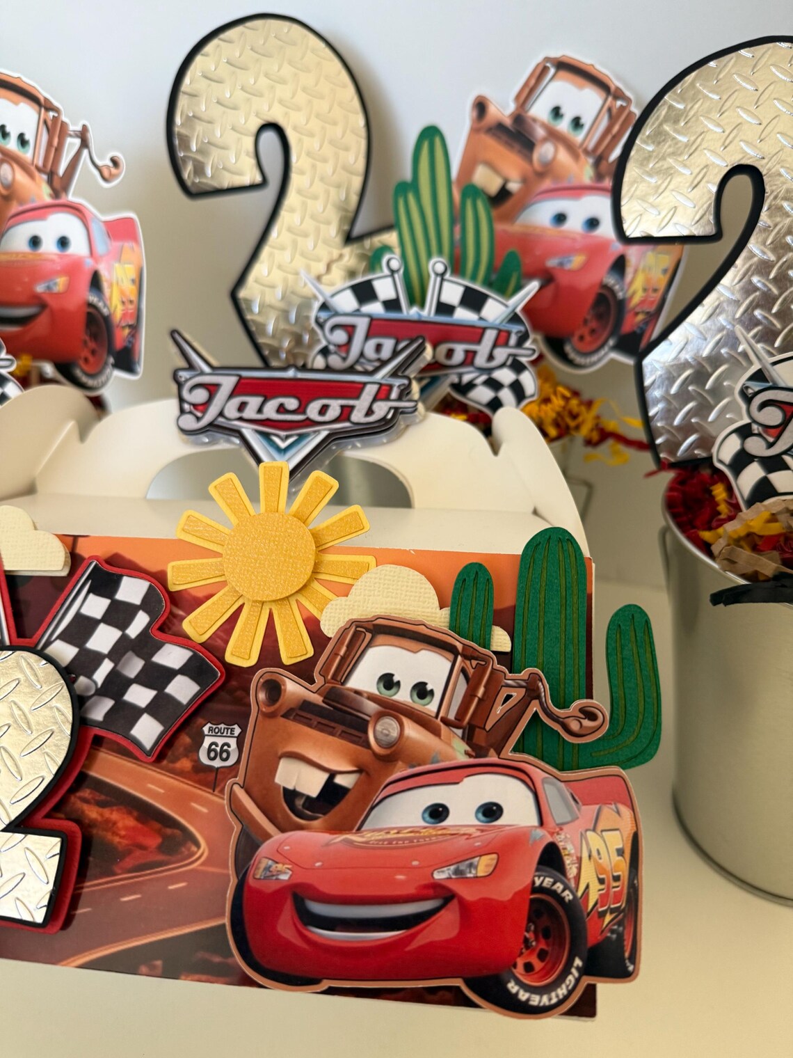 Mcqueen Tow Mater Favor Boxes, Lightning Mcqueen Custom Party Decor - Etsy