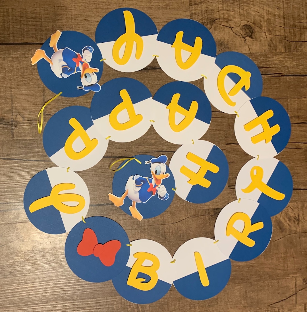 Donald Birthday Banner Donald Suck Birthday Theme Donald Duck Theme ...