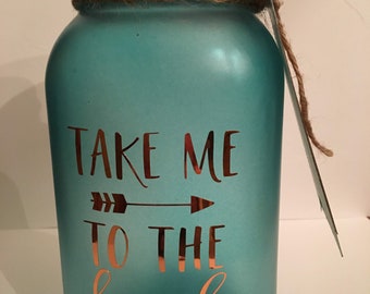 Beach Mason Jar | Etsy