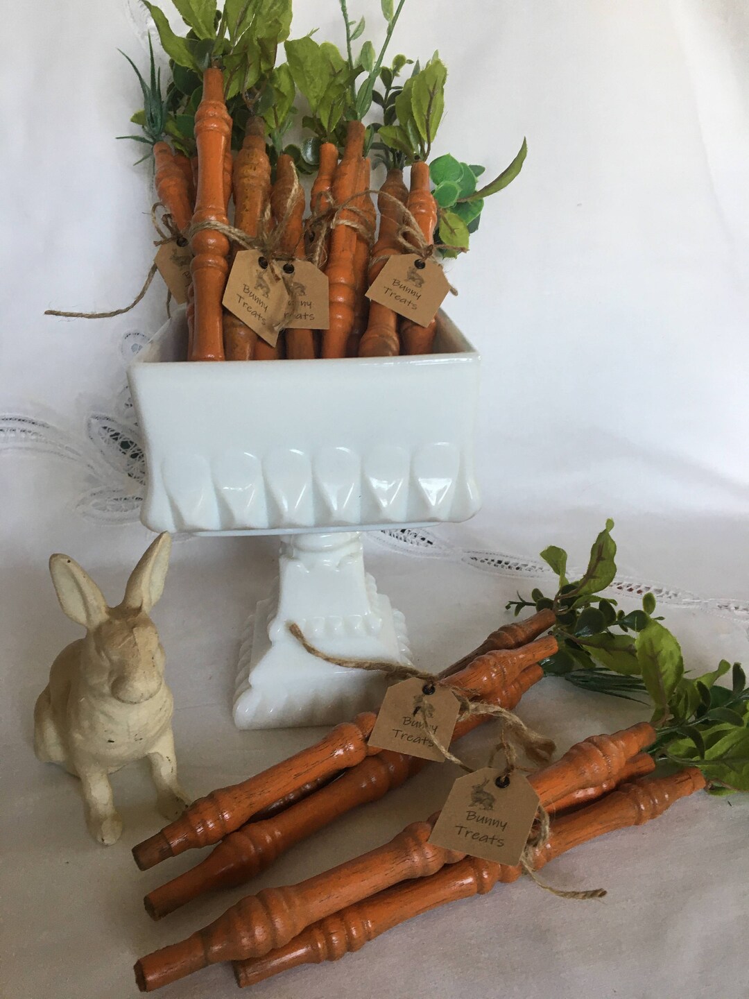 Wooden Carrot Spindles-easter & Spring Deco-easter Centerpiece-easter ...