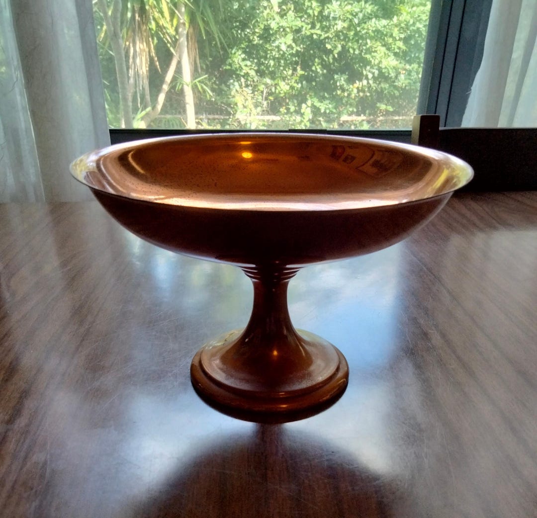 Copper Pedestal Bowl - Etsy