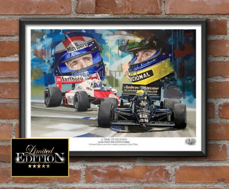 Alain Prost & Ayrton Senna Limited Edition Art Print From Original ...