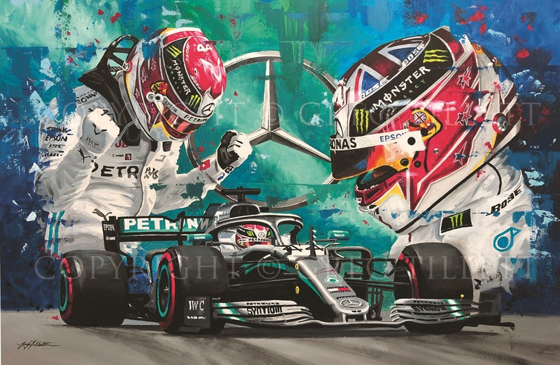 LEWIS HAMILTON Limited edition art print from an original | Etsy