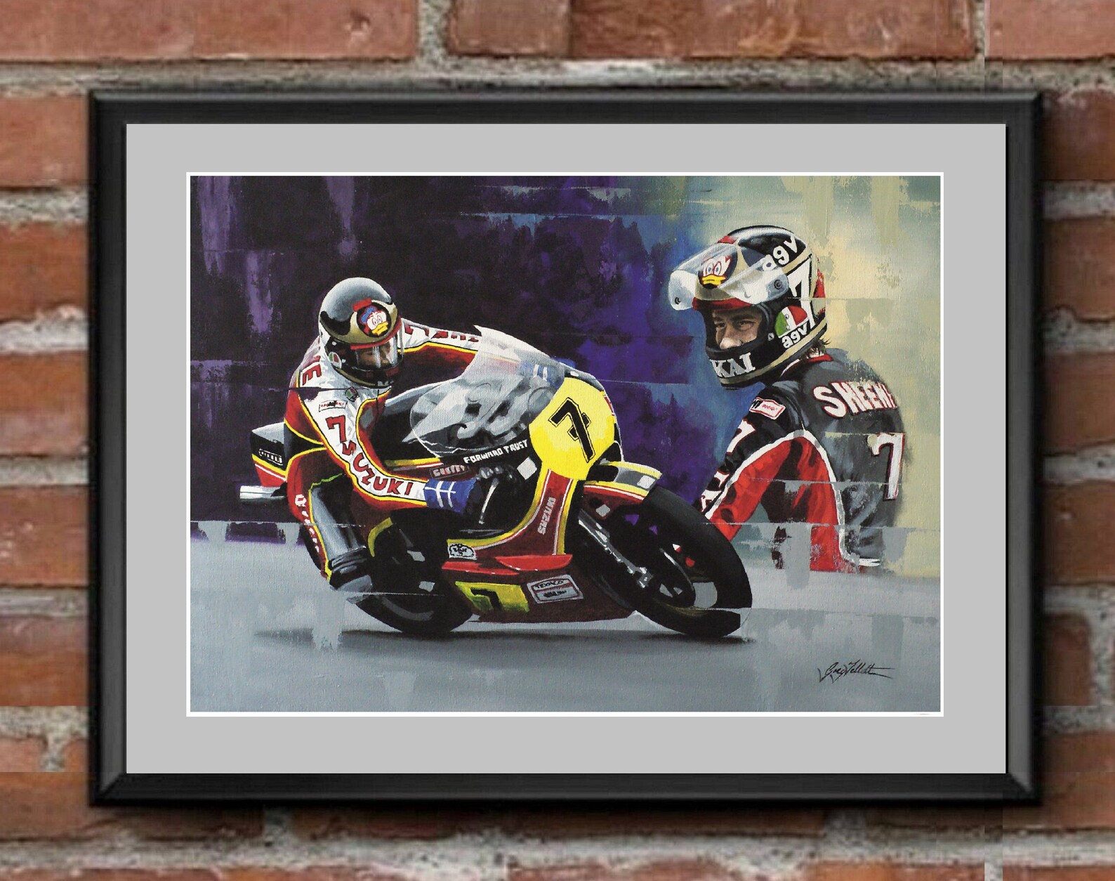 Barry Sheene A3 Art Print From an Original Painting by Greg Tillett ...