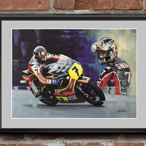 Barry Sheene A3 Art Print From an Original Painting by Greg Tillett ...