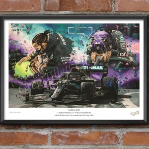 Lewis Hamilton 7 Times World Champ Limited Edition Print From Original ...