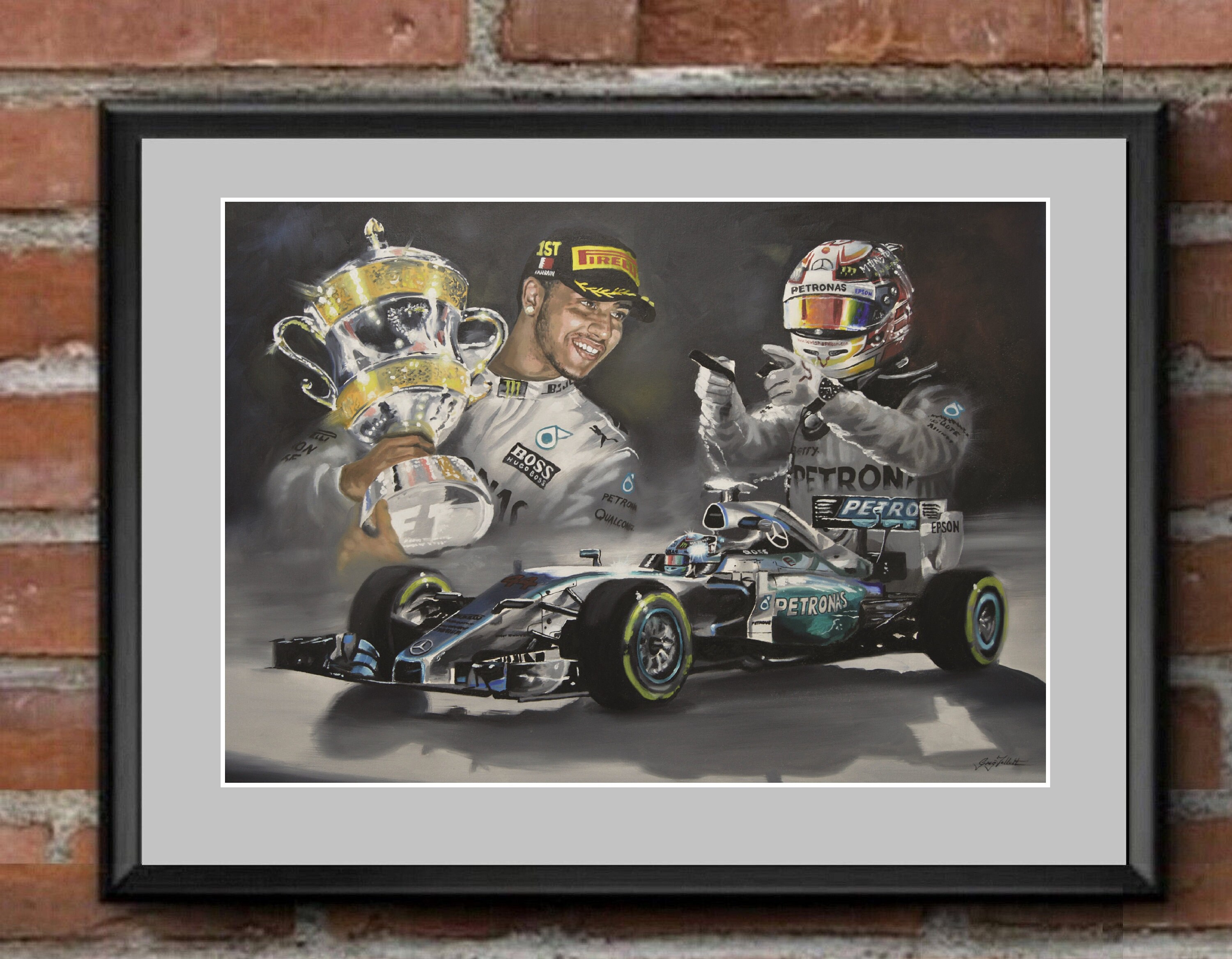 LEWIS HAMILTON A3 Art Print From an Original Painting by Greg Tillett ...