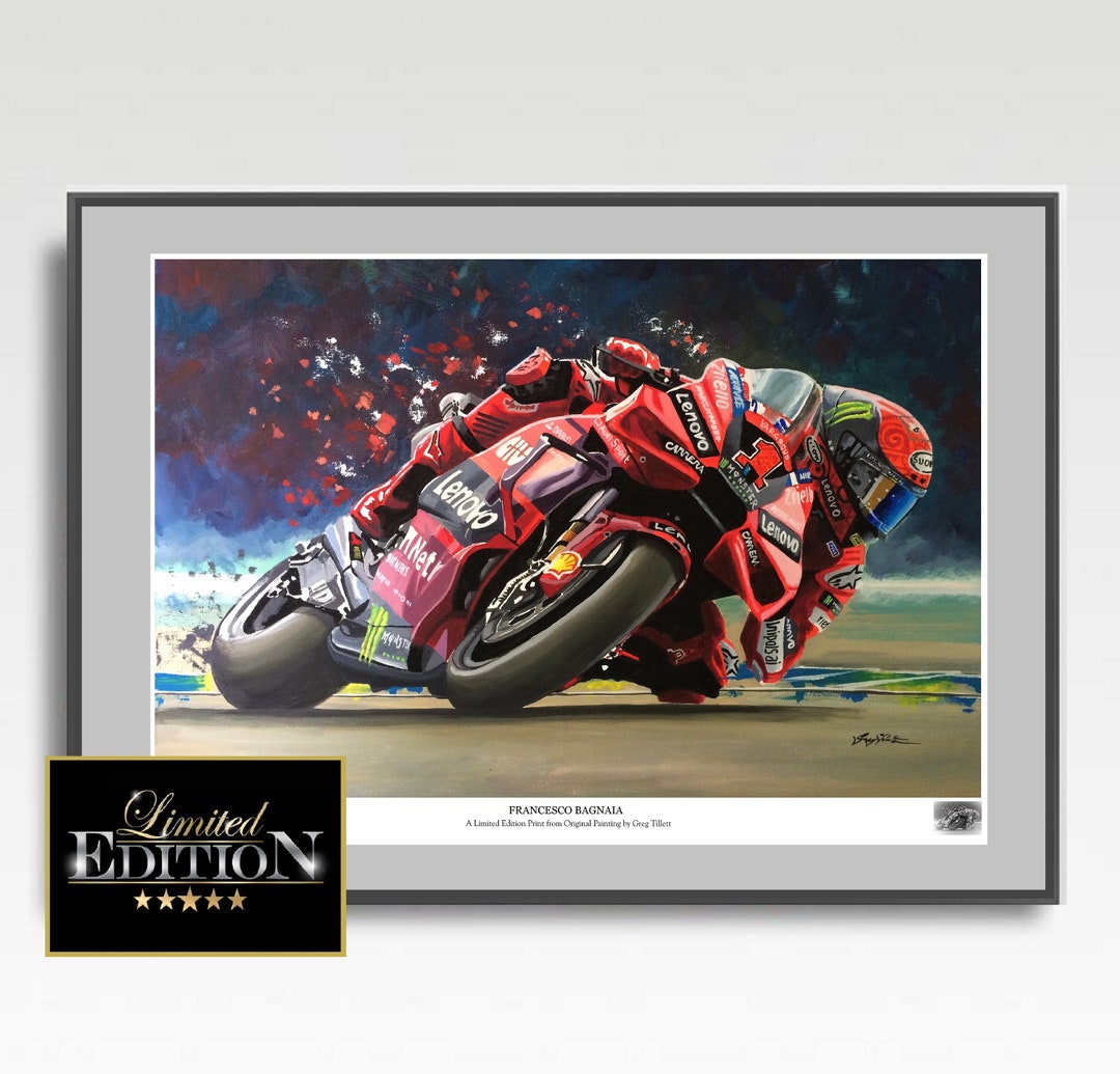 Francesco Bagnaia Motogp Art Print: Limited Edition Motorsport Poster ...