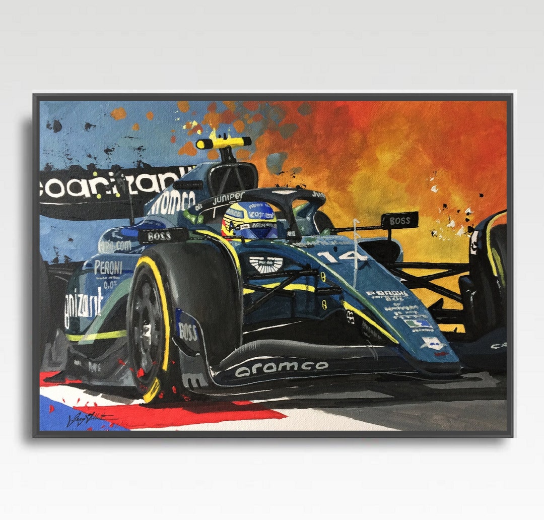FERNANDO ALONSO A3 Art Print From an Original Painting by Greg Tillett ...