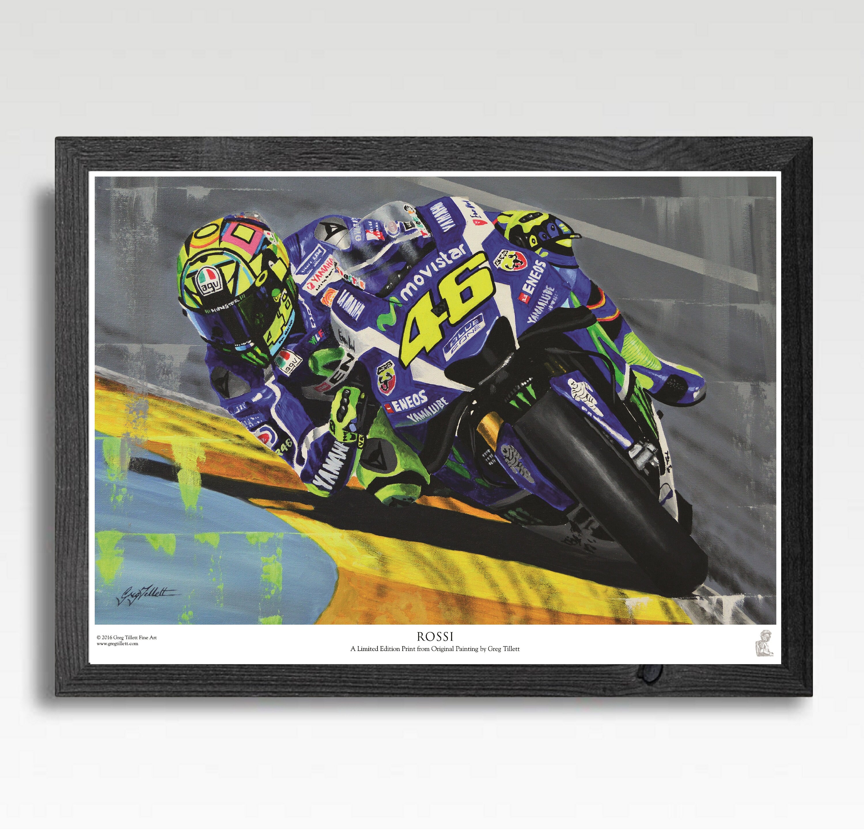 Valentino Rossi Art Print: Limited Edition Motogp Poster, Signed A3 - Etsy