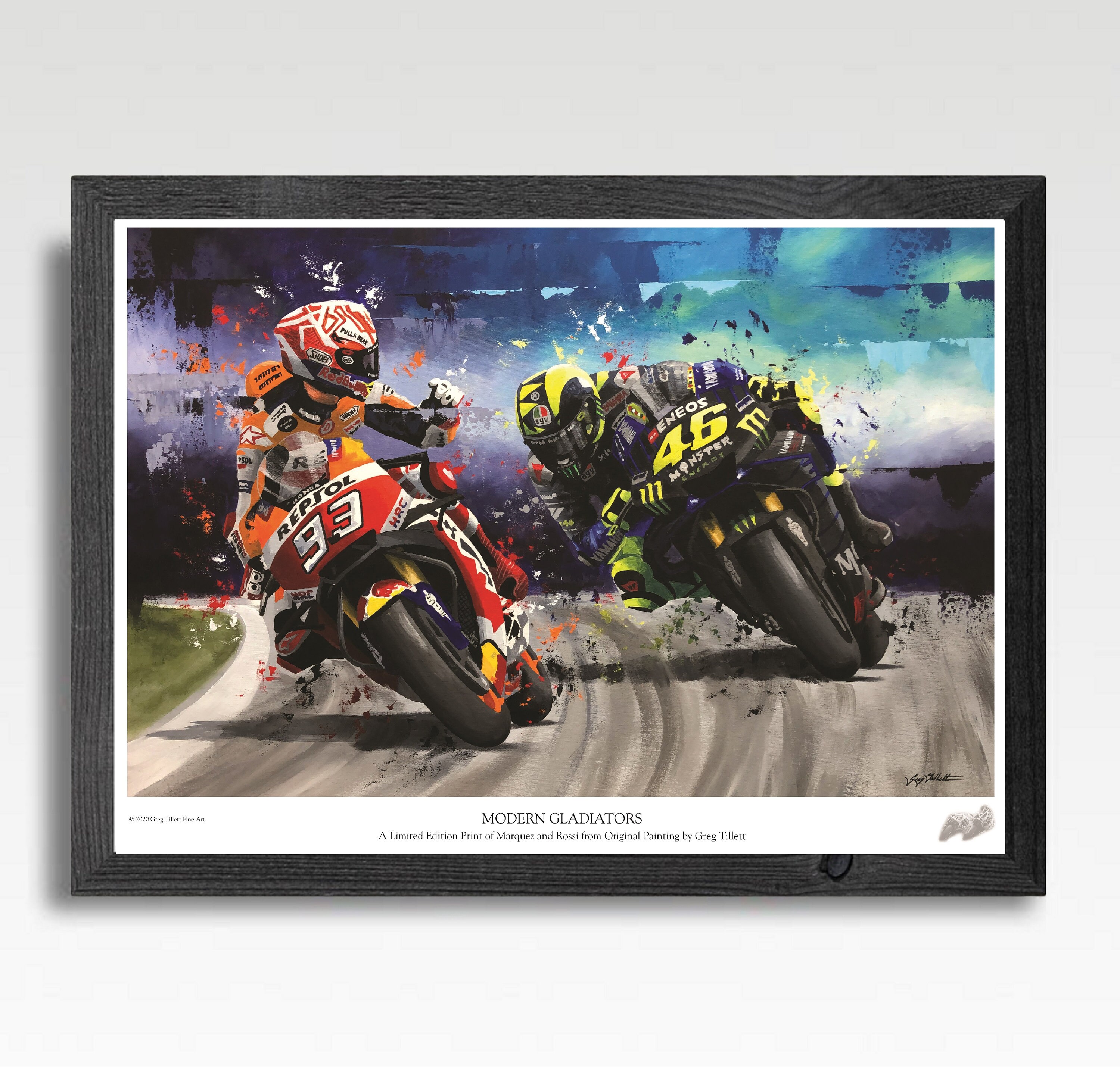 Valentino Rossi Limited Edition Art Print From an Original Painting by ...
