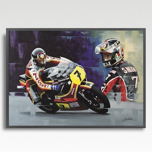 Barry Sheene A3 Art Print From an Original Painting by Greg Tillett ...