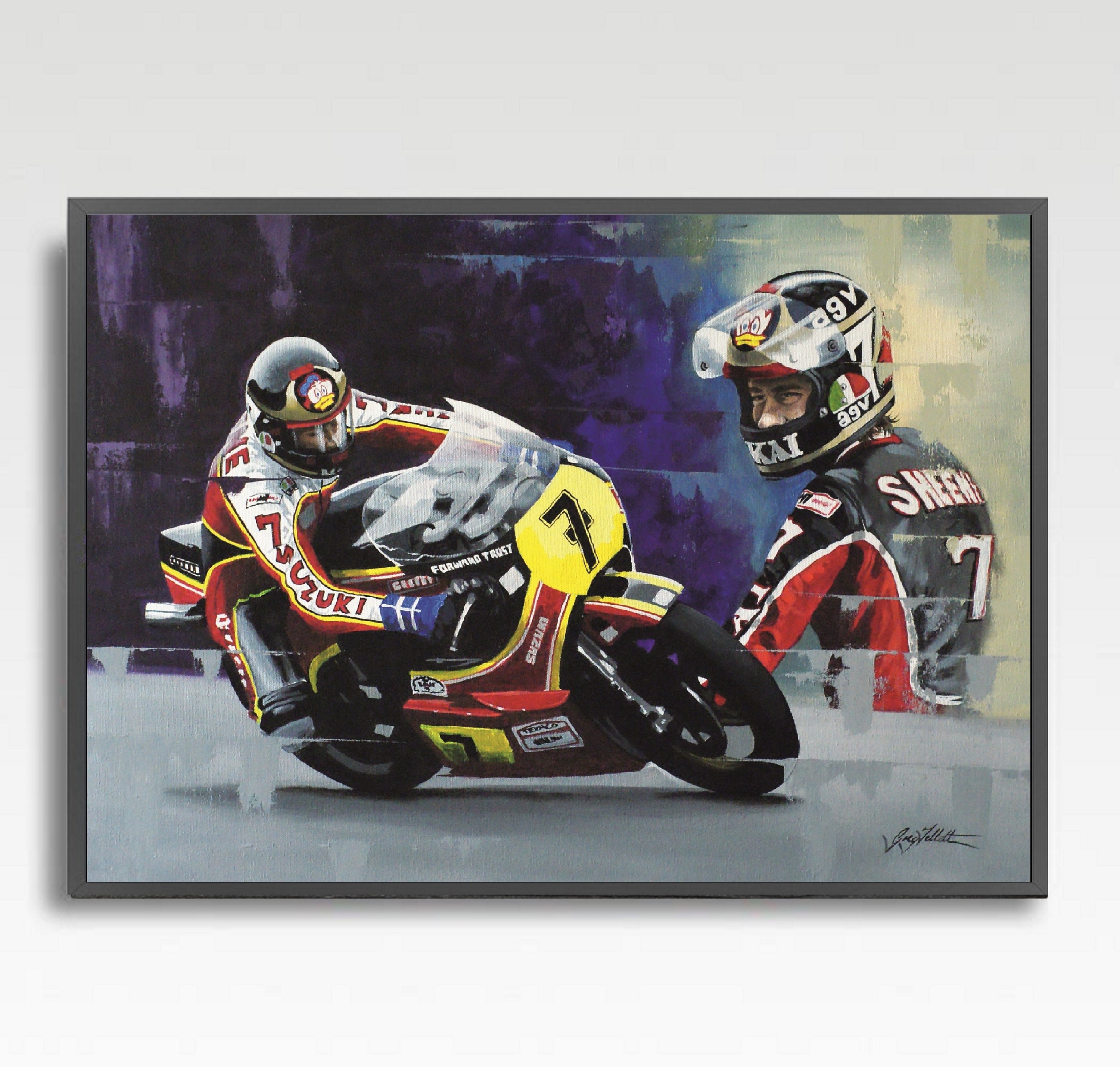 Barry Sheene A3 Art Print From an Original Painting by Greg Tillett ...