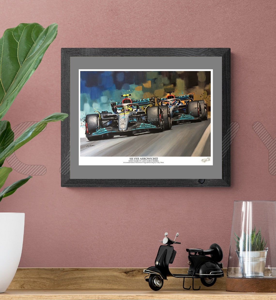 Lewis Hamilton & George Russell Limited Edition Print From an Original ...