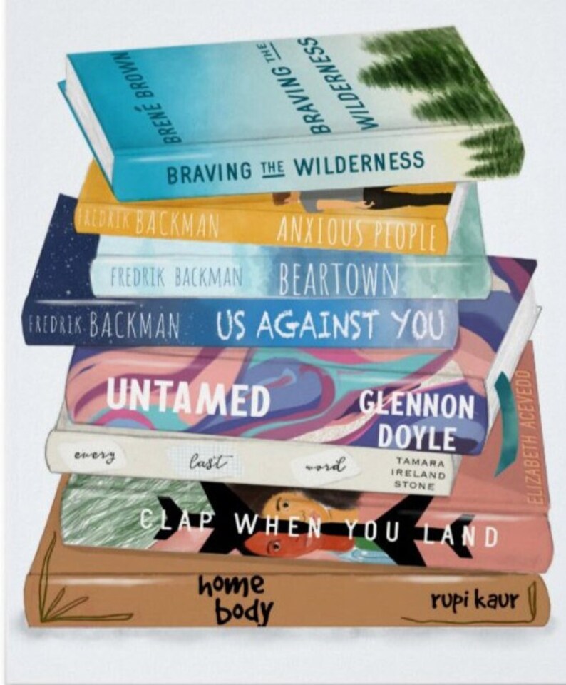 For the Love of Books Art Print PERSONALIZED W/8 Favorite | Etsy