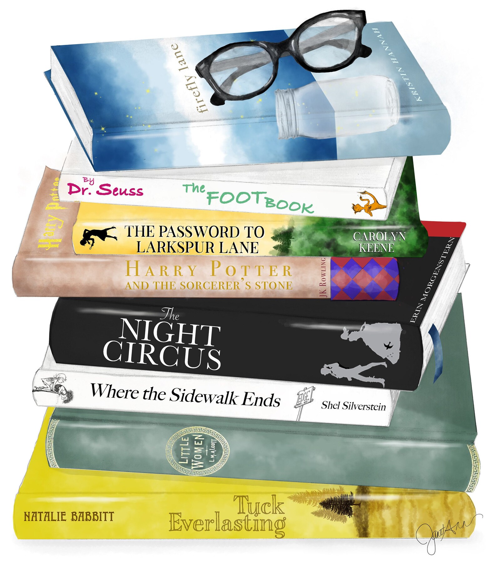 For the Love of Books Art Print PERSONALIZED W/your 8 - Etsy