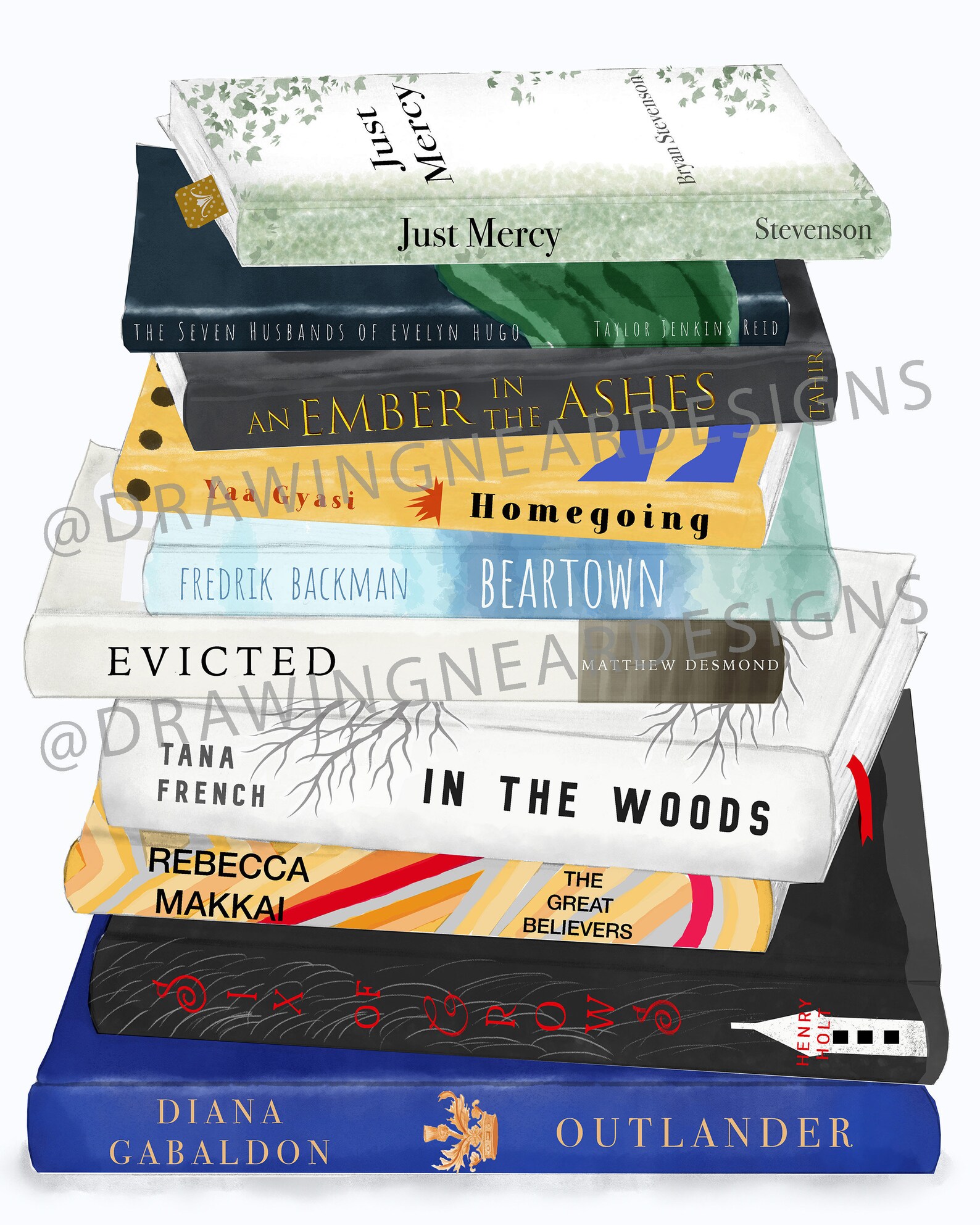 For the Love of Books Art Print PERSONALIZED W/your 8 - Etsy