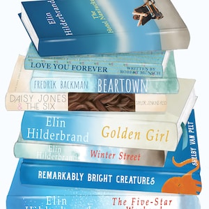 For the Love of Books Art Print * PERSONALIZED W/your 8 Favbook Titles ...