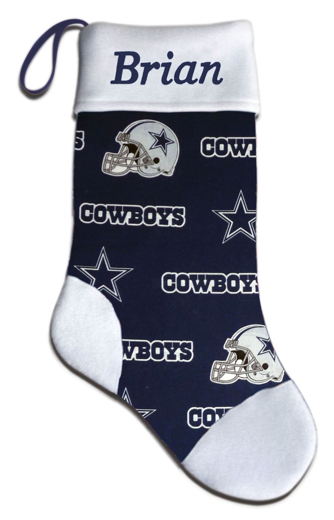 Personalized NFL Dallas Cowboys Football Christmas Stocking Embroidered ...