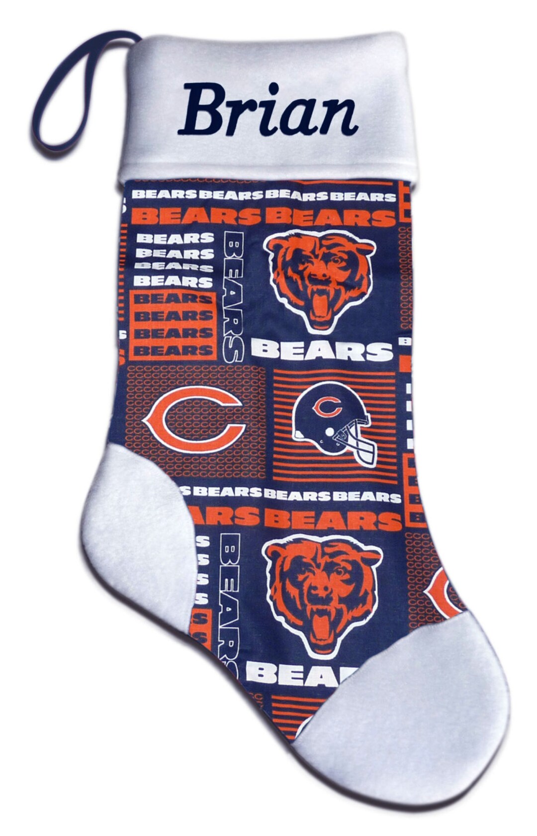Personalized NFL Chicago Bears Football Christmas Stocking Embroidered ...