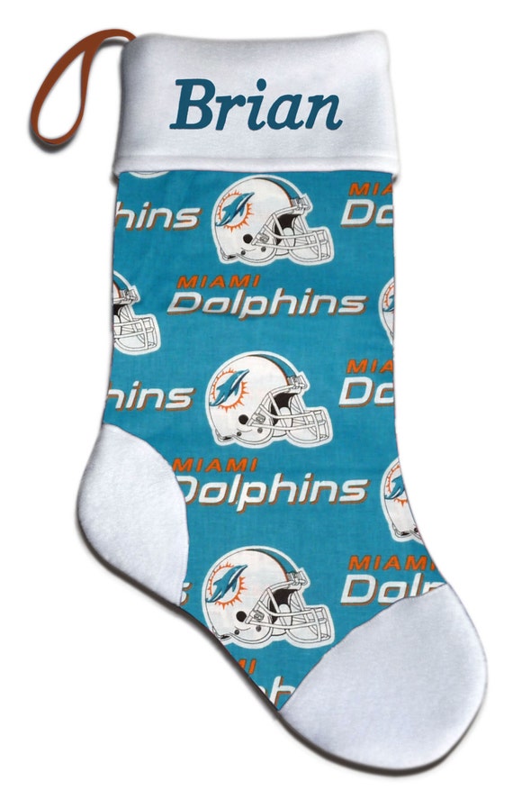 Personalized NFL Miami Dolphins Football Christmas Stocking | Etsy