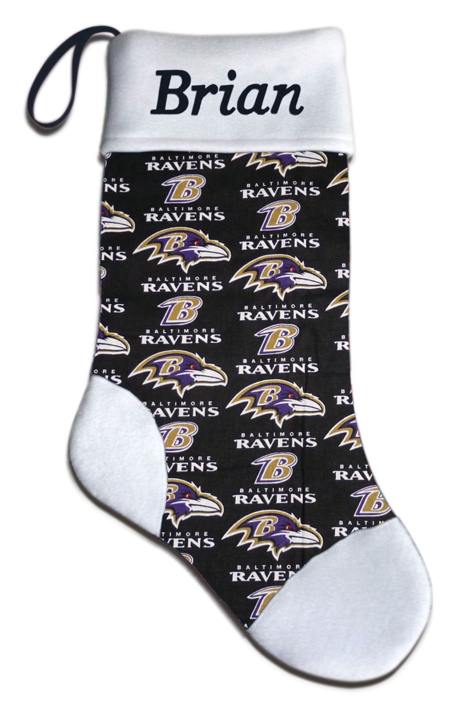 Personalized NFL Baltimore Ravens Football Christmas Stocking ...