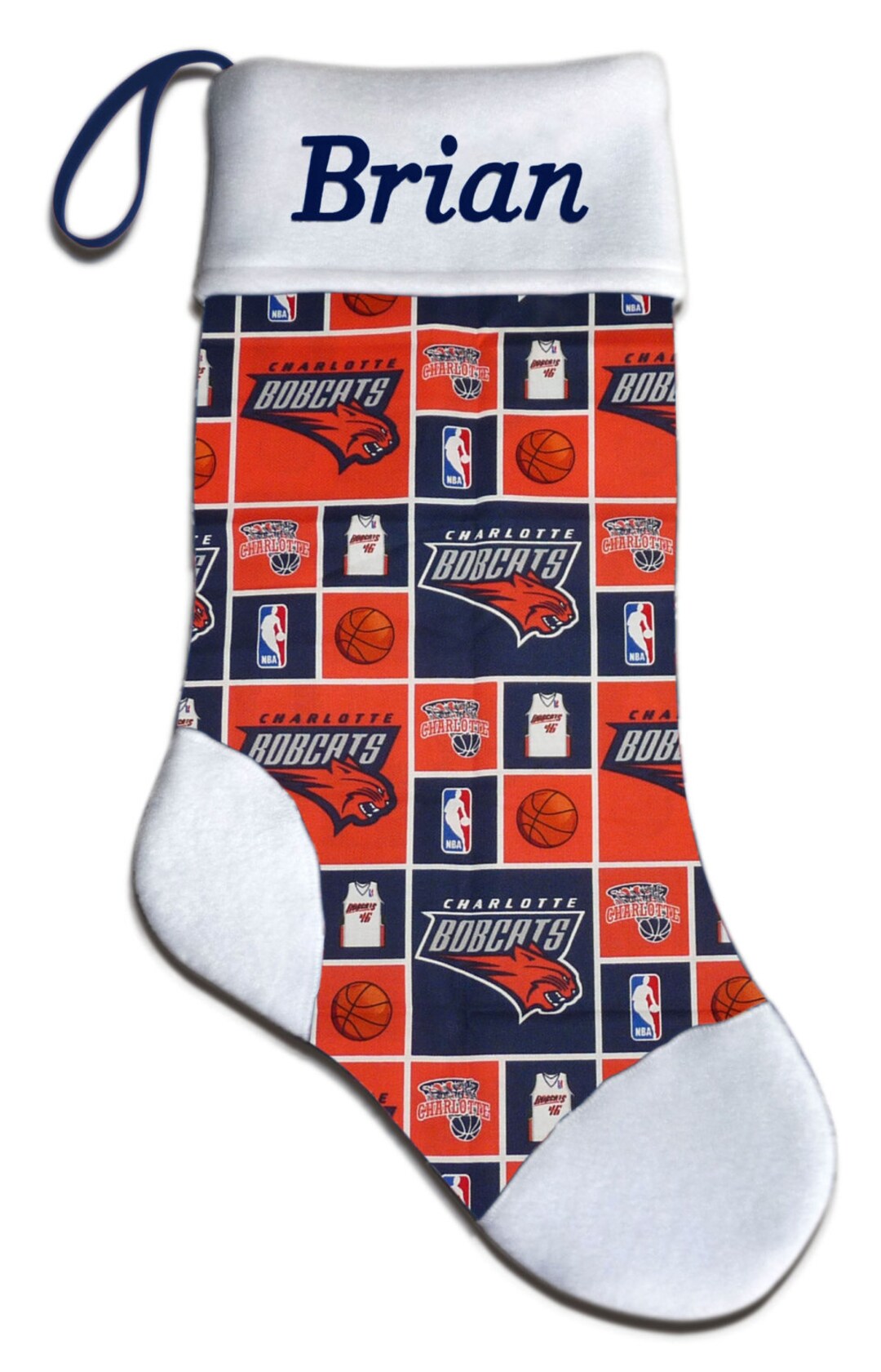 Personalized NBA Charlotte Bobcats Basketball Christmas Stocking ...