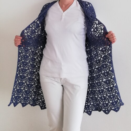Crochet Pattern / Long Crochet Duster Cardigan / Lace Crochet | Etsy
