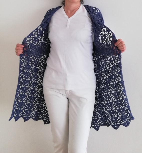 Crochet Pattern / Long Crochet Duster Cardigan / Lace Crochet | Etsy