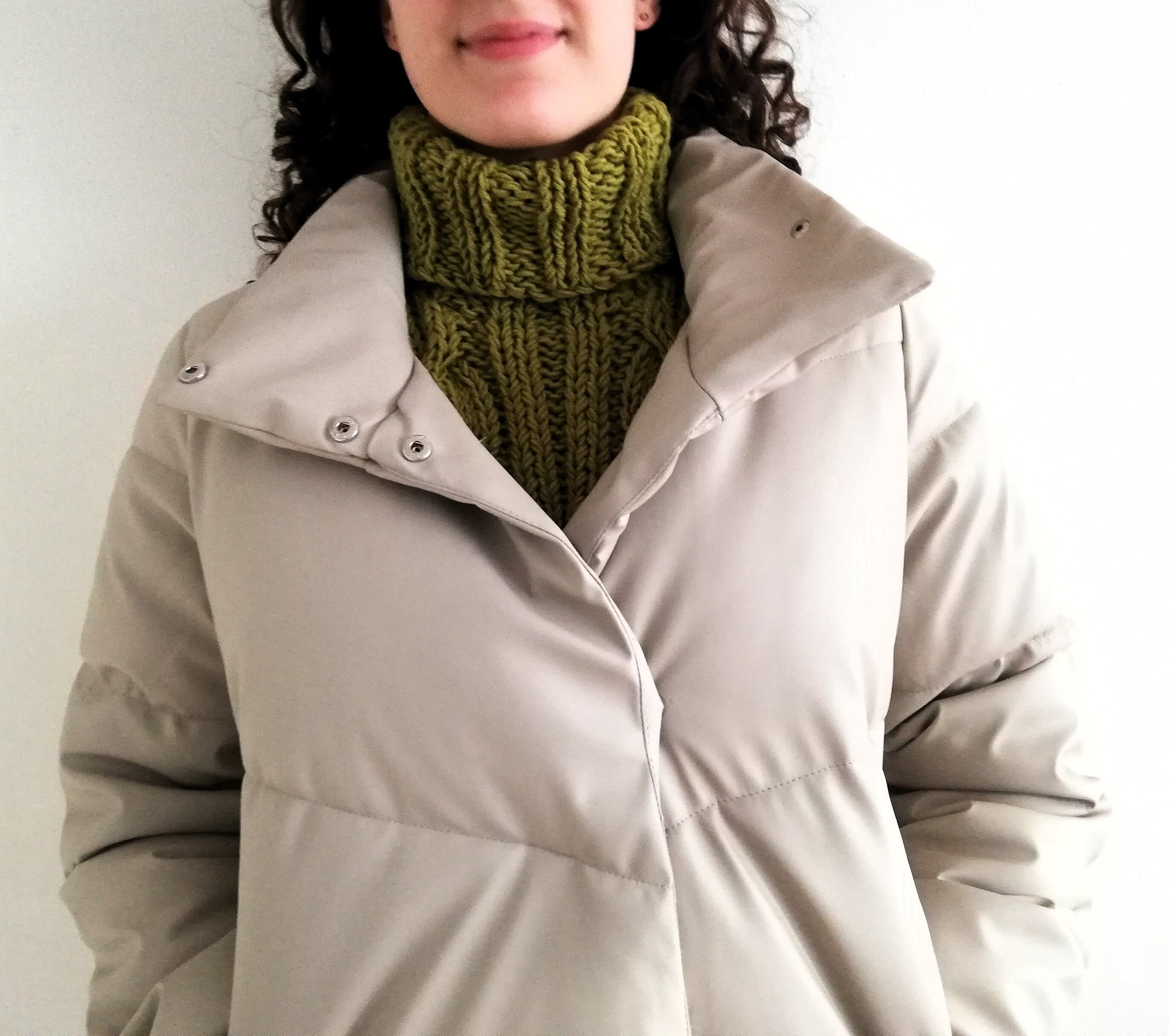 Knit Pattern Neckwarmer,chunky Cable Knit Pattern Dickey,turtleneck ...