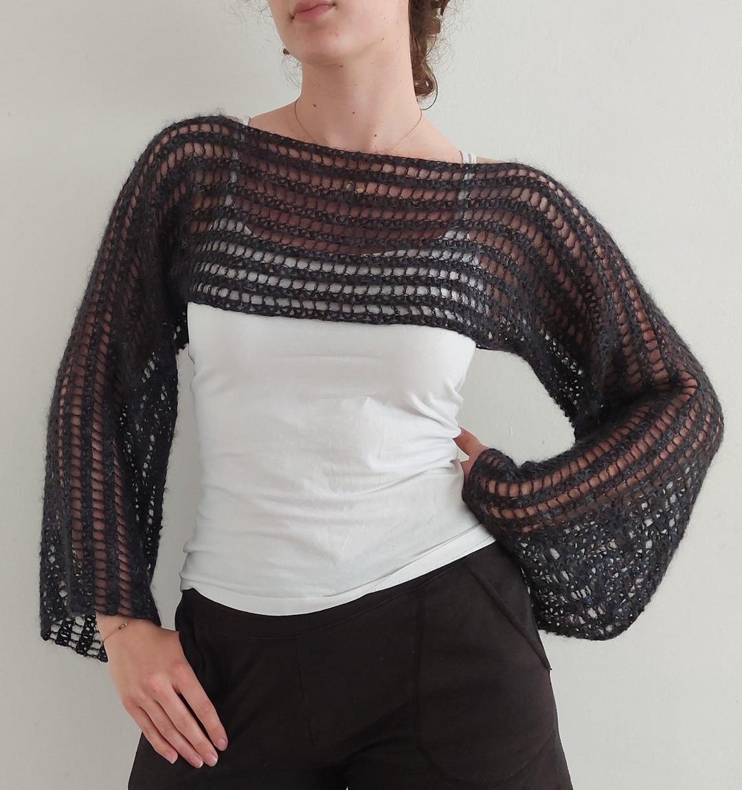 Crochet Pattern,bolero Top/crochet Pattern Sweater/bkd Bolero Shrug ...