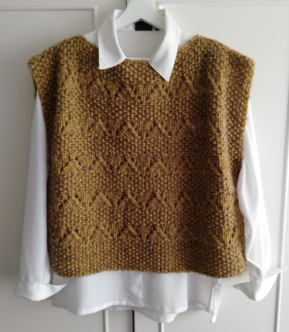 Knitting Pattern Slipover,chunky Womens Spencer Pattern,knit Knitting Pattern Slipover,chunky Womens Spencer Pattern,knit