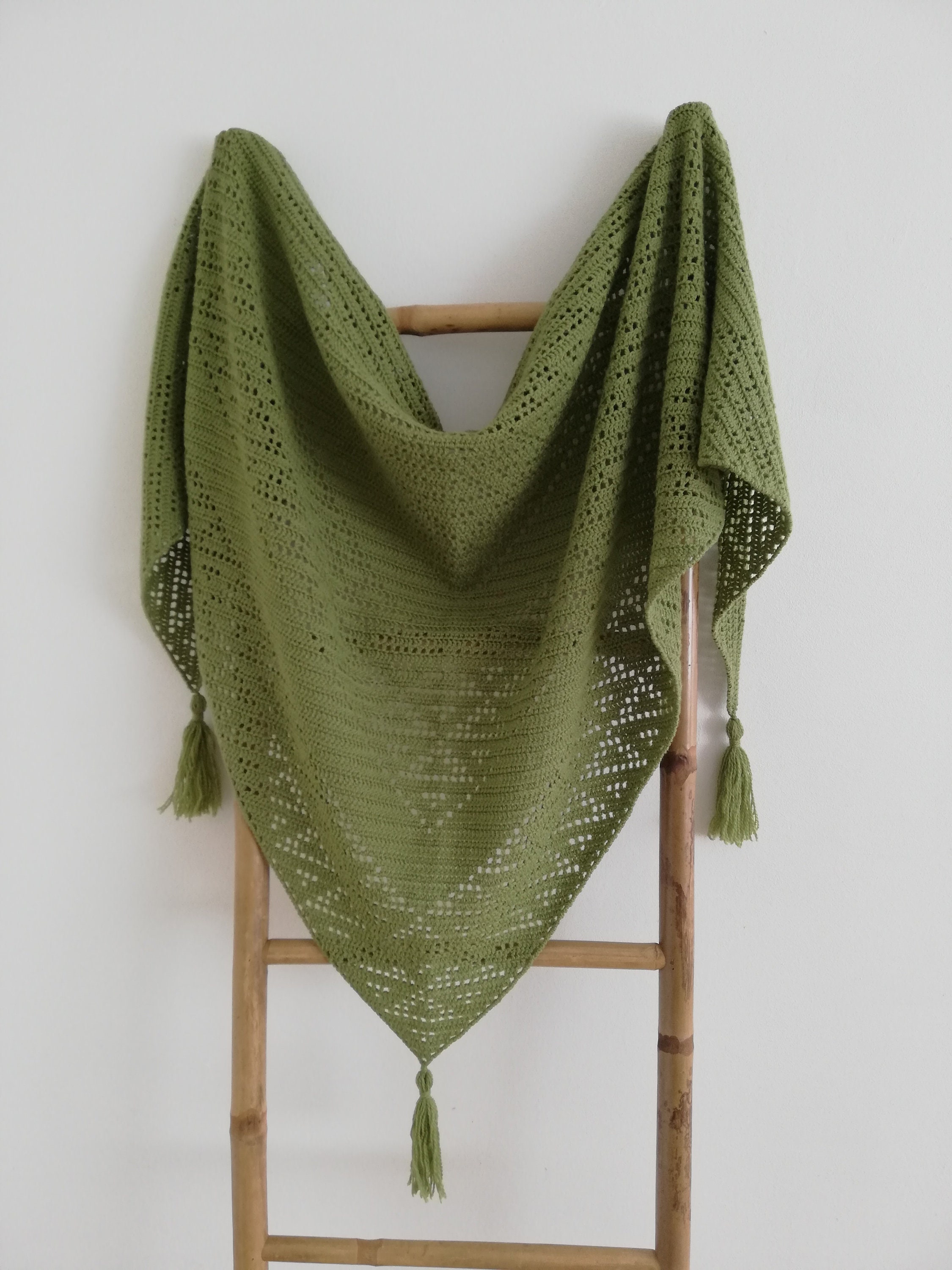 Crochet Shawl Pattern / Filet Crochet Wrap Pattern / Crochet Scarf ...