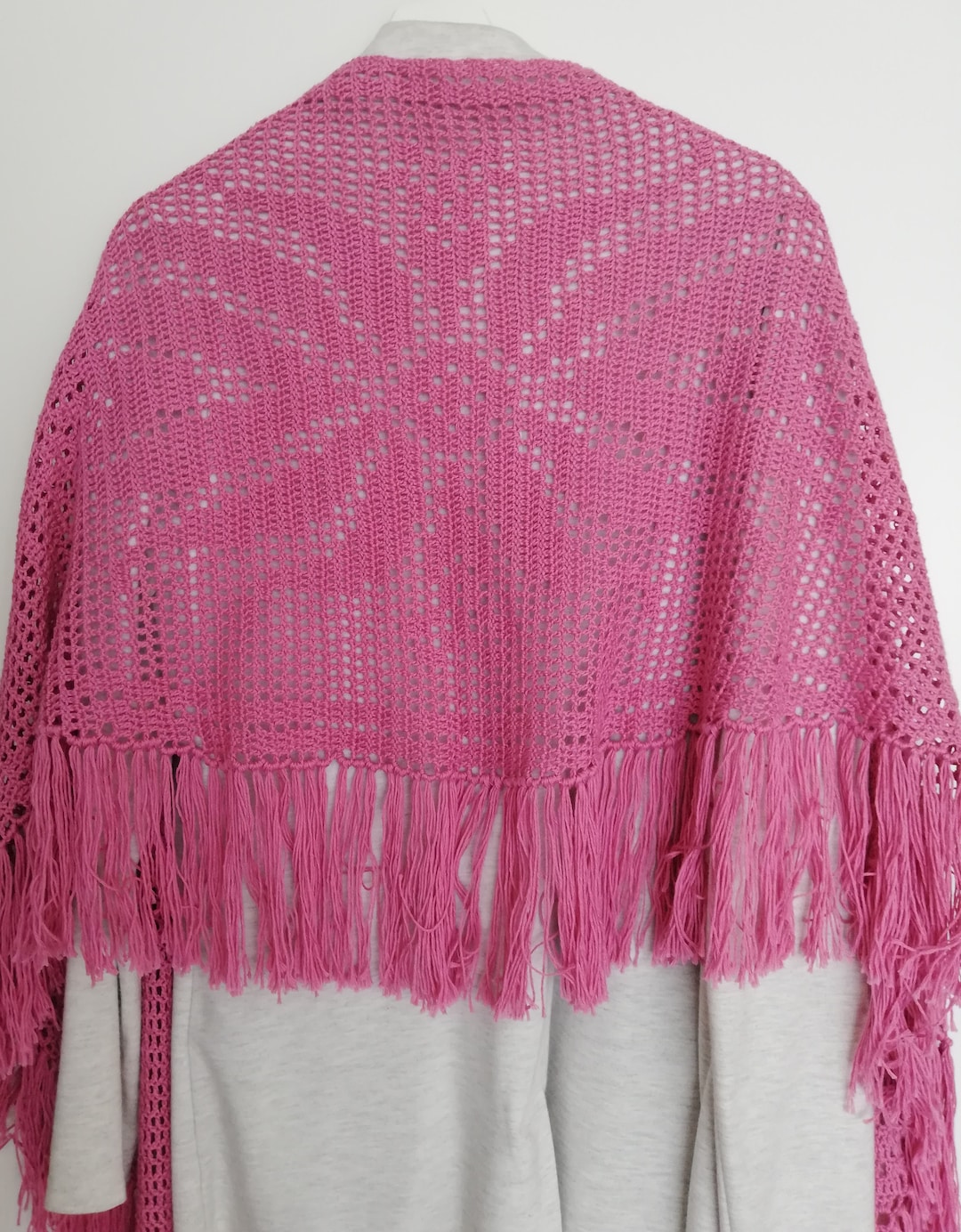 Filet Crochet Shawl Pattern/crochet Stola Pattern/blythe Crochet Shawl ...