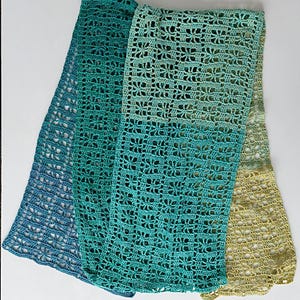 Crochet Shawl Pattern / Filet Crochet Wrap Pattern / Crochet Scarf ...