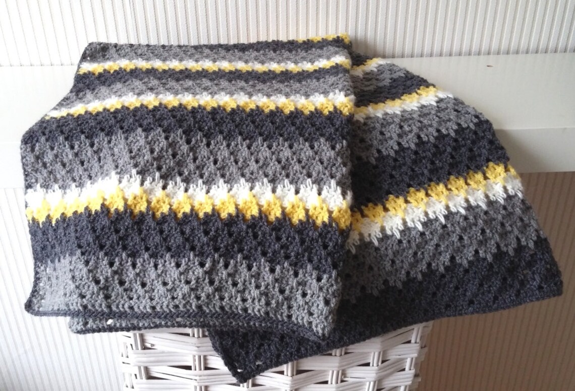 Crochet Baby Blanket Pattern, Larksfoot Stitch Newborn Afghan, Baby ...