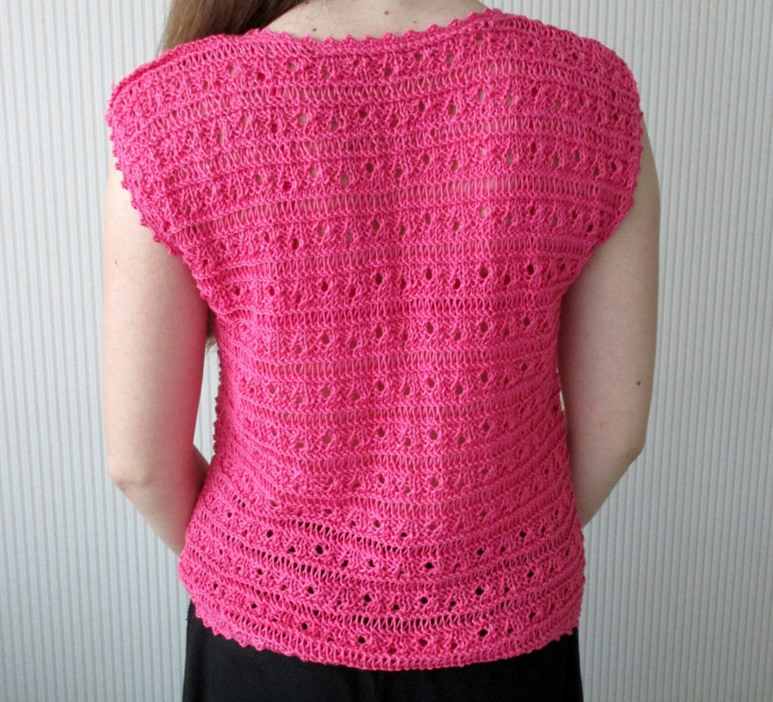 Knit Pattern Top Sizes S-5X, PDF Beginners Knitting Patern,knit Summer ...