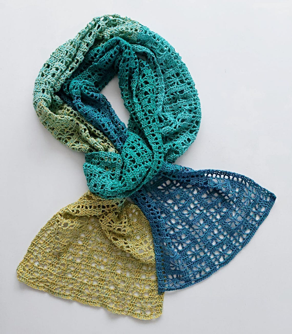 Crochet Shawl Pattern / Filet Crochet Wrap Pattern / Crochet Scarf ...