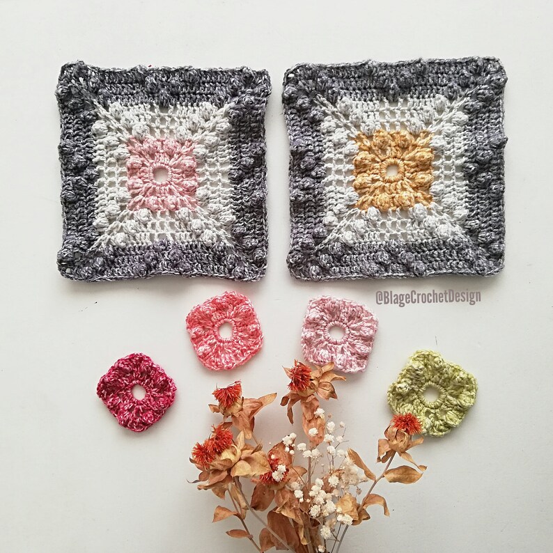Granny Square Pattern / Crochet Pattern US & UK Terms With Step-by-step ...